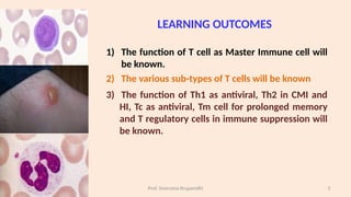 Lecture-15 T (Thymic) cell subtypes.ppt | Genetics | Science