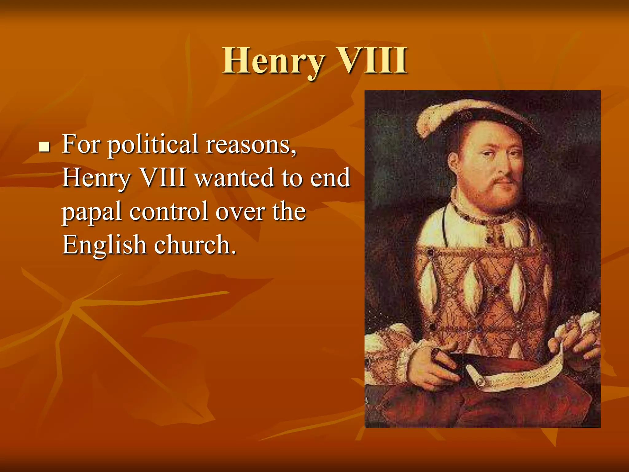 Lecture-15; The Reformation in England | PPT