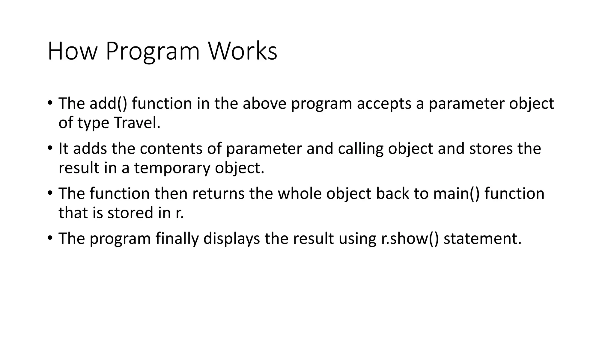 [OOP - Lec 16,17] Objects as Function Parameter and ReturnType | PPTX