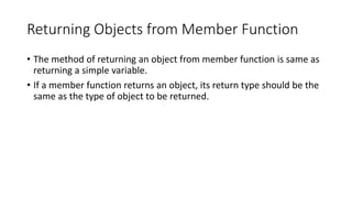 [OOP - Lec 16,17] Objects as Function Parameter and ReturnType | PPTX