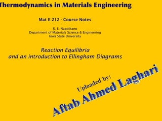 Ellingham Diagram (Aftab Ahmed Laghari) | PPT