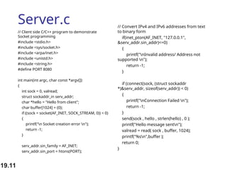 LECTURE-17(Socket Programming) Detailed. | PPT