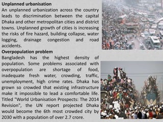 Urbanization in bangladesh | PPTX