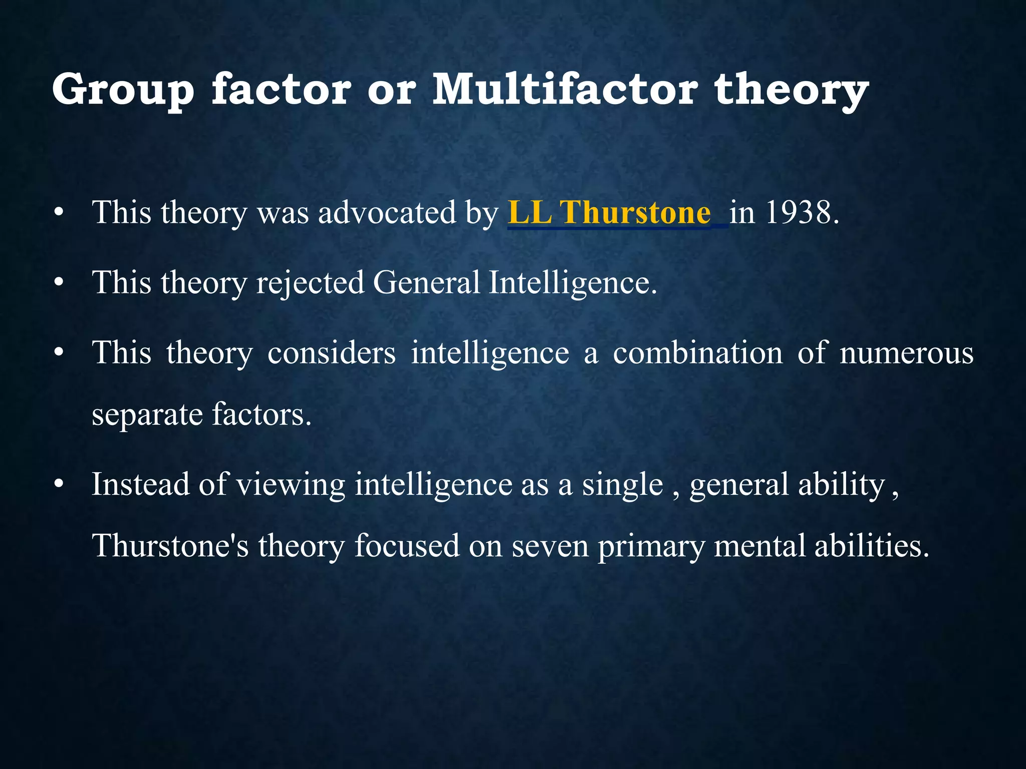 intelligence- meaning, types, factors, theories | PPTX
