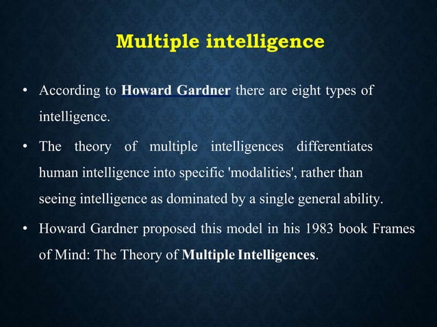 intelligence- meaning, types, factors, theories | PPTX