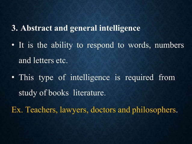 intelligence- meaning, types, factors, theories | PPTX