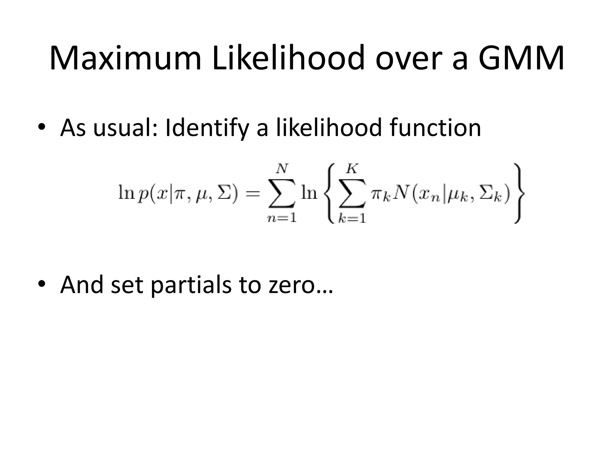 Lecture 18 Gaussian Mixture Models And Expectation Maximization Ppt