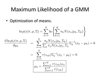 Lecture 18: Gaussian Mixture Models and Expectation Maximization | PPTX