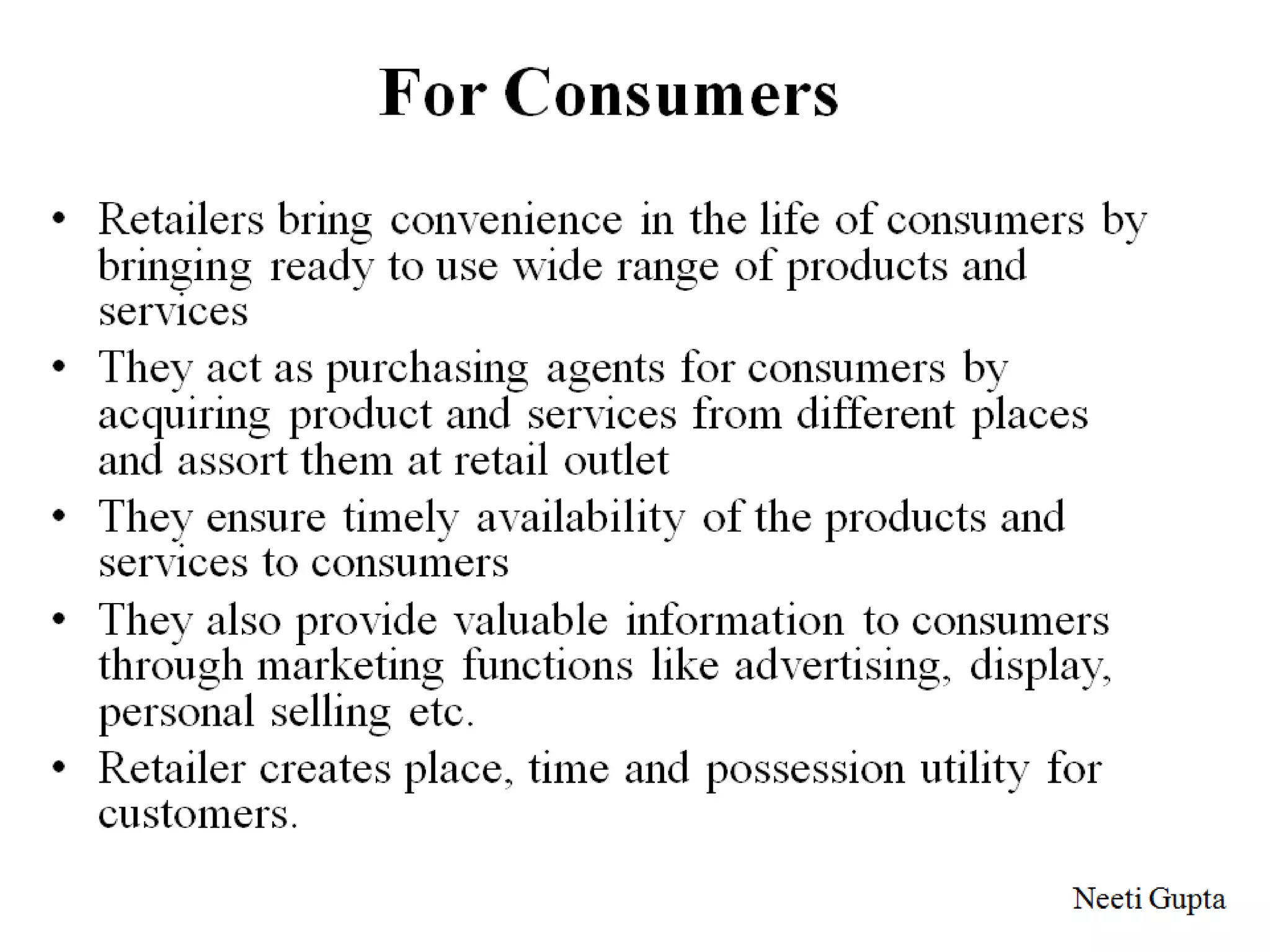 Importance of Retail | PPT
