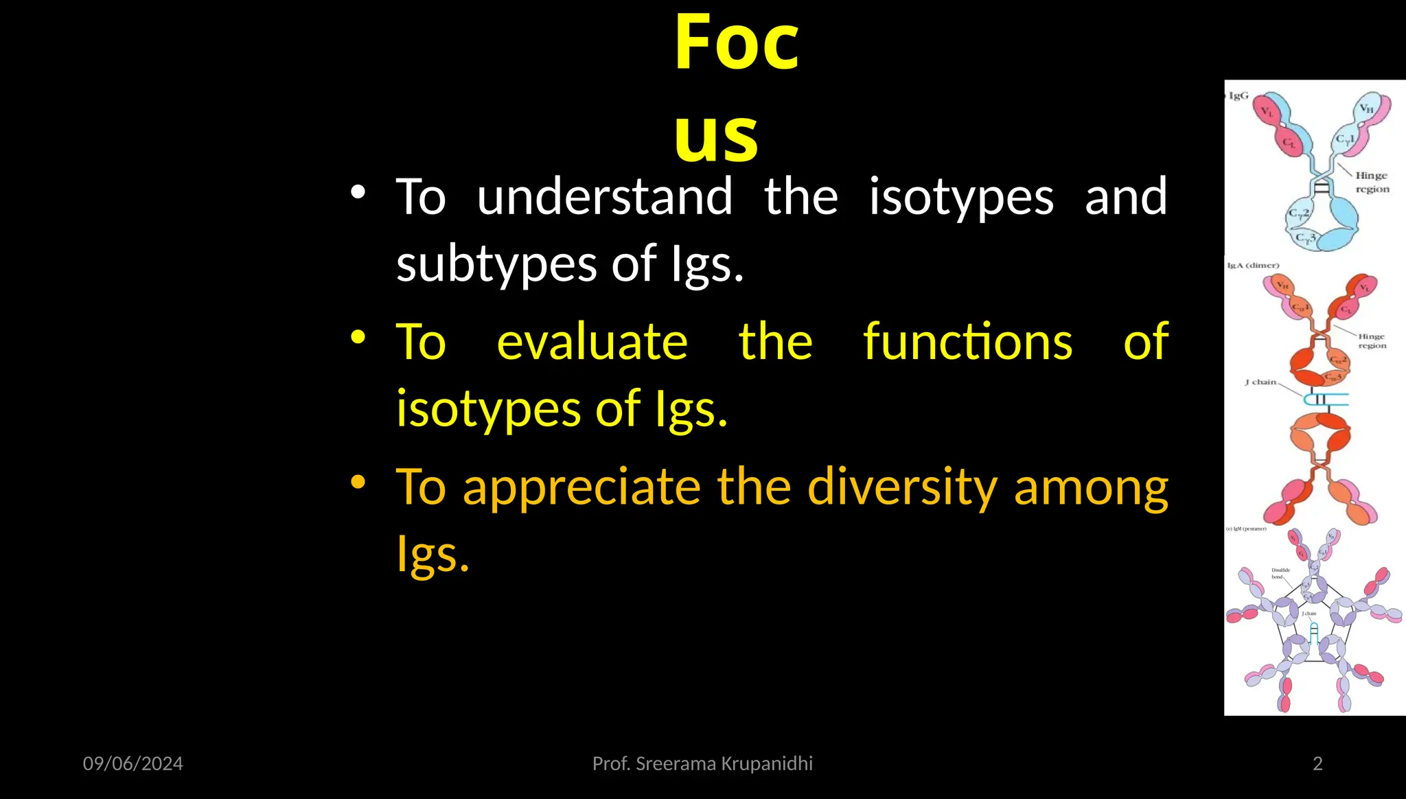 Lecture-18 Types of Immunoglobulins, their isotypes and generation of ...