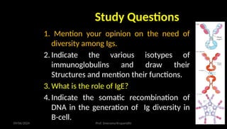 Lecture-18 Types of Immunoglobulins, their isotypes and generation of ...