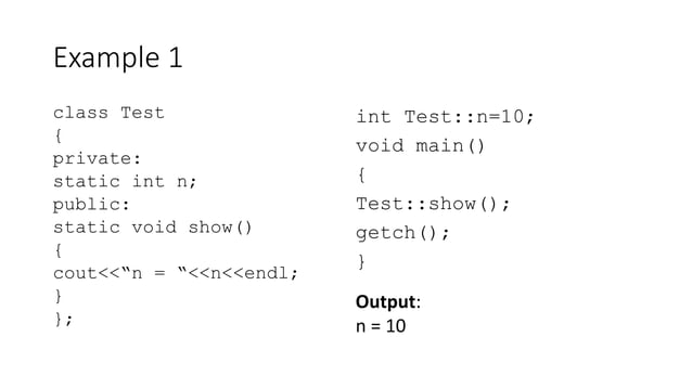 [OOP - Lec 19] Static Member Functions | PPTX