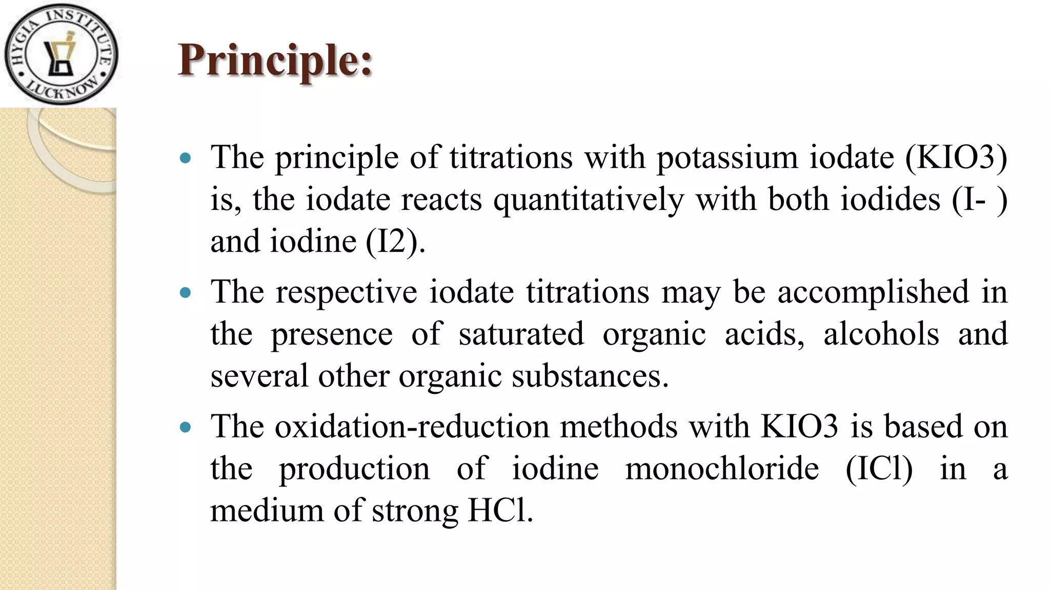 Lecture - 19 Titration with potassium iodate.pptx