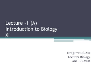 introduction to biology | PPTX