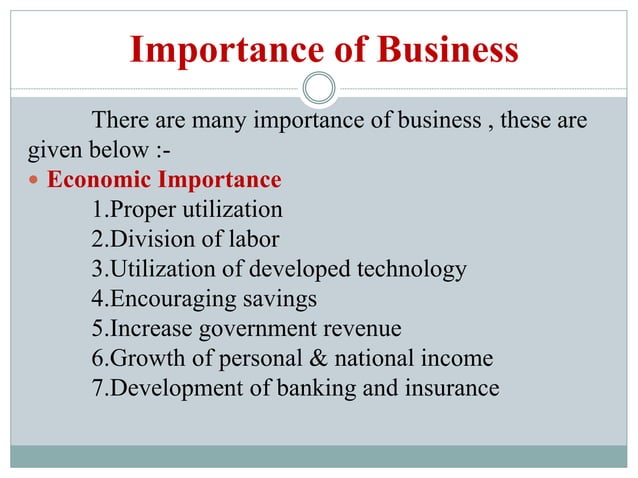 Basic concept of business | PPTX