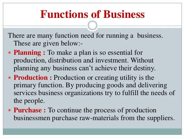 Basic concept of business