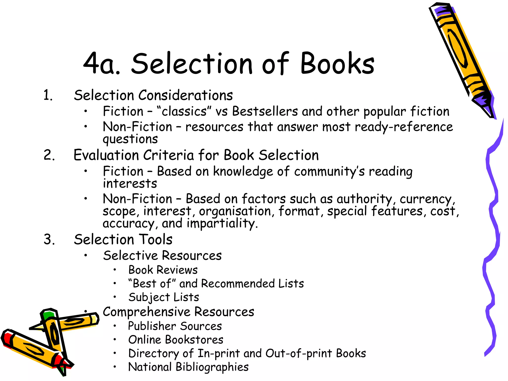 Lecture 1c: Collection Development | PPT