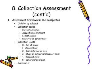 Lecture 1c: Collection Development | PPT