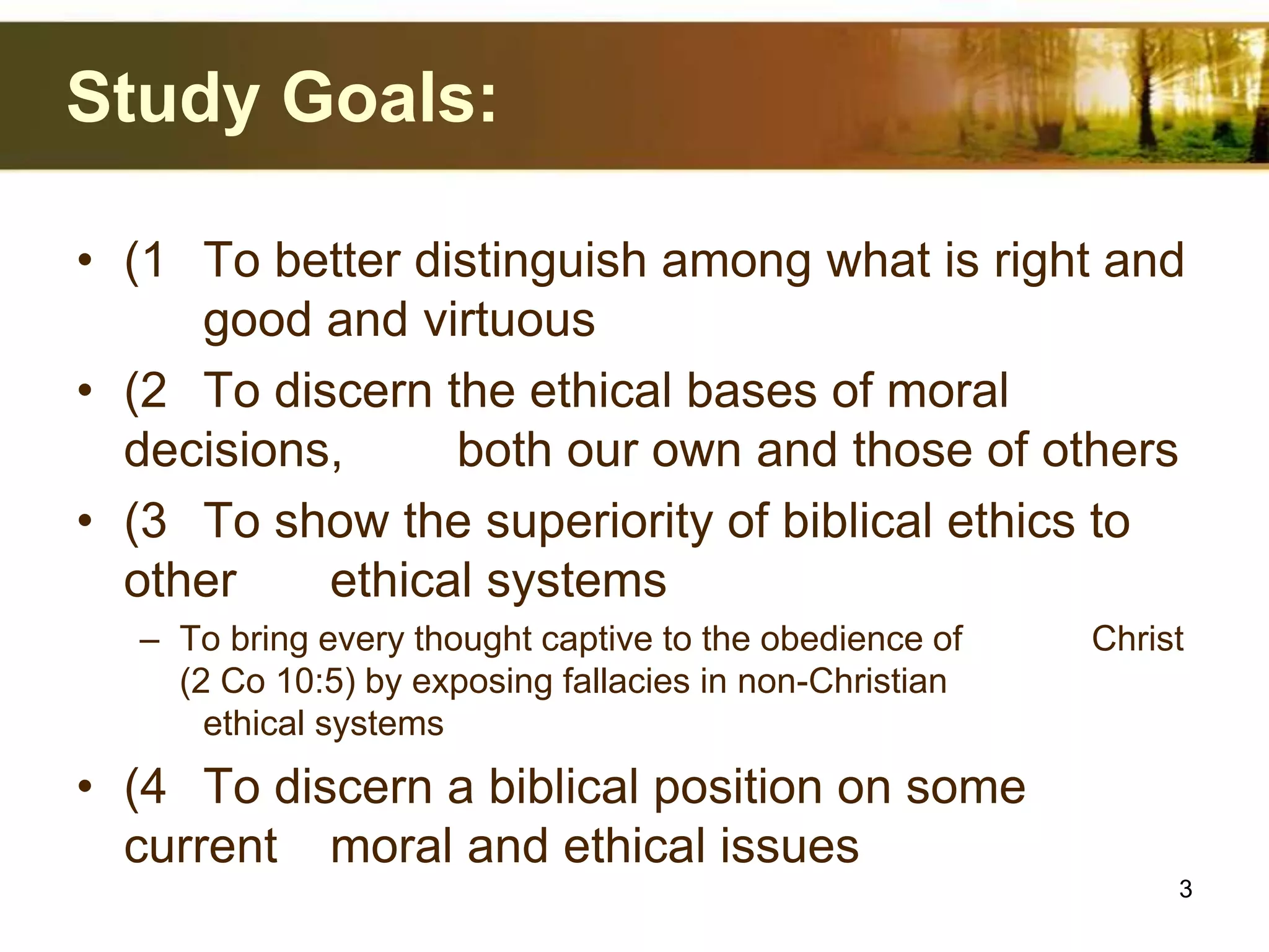 Lecture 1: Christian Ethics | PPT
