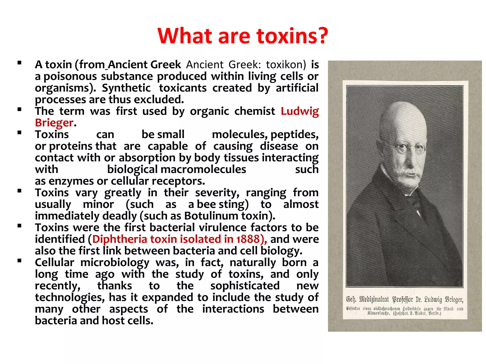 Classification and nomenclature of bacterial toxins | PPT