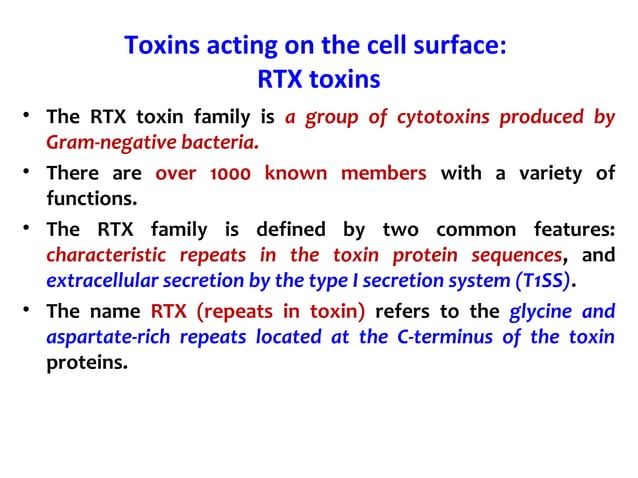Classification and nomenclature of bacterial toxins | PPT