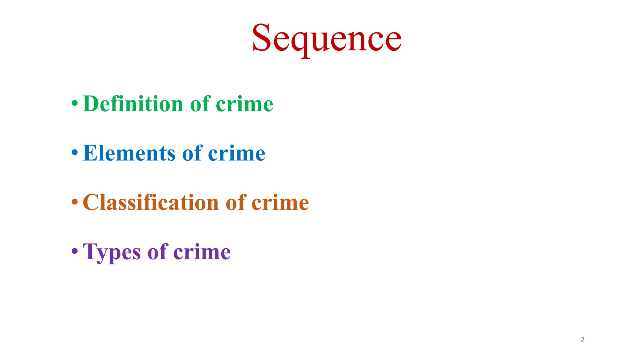 Lecture-1, Crime and Criminal, types of crime, classification of crime ...