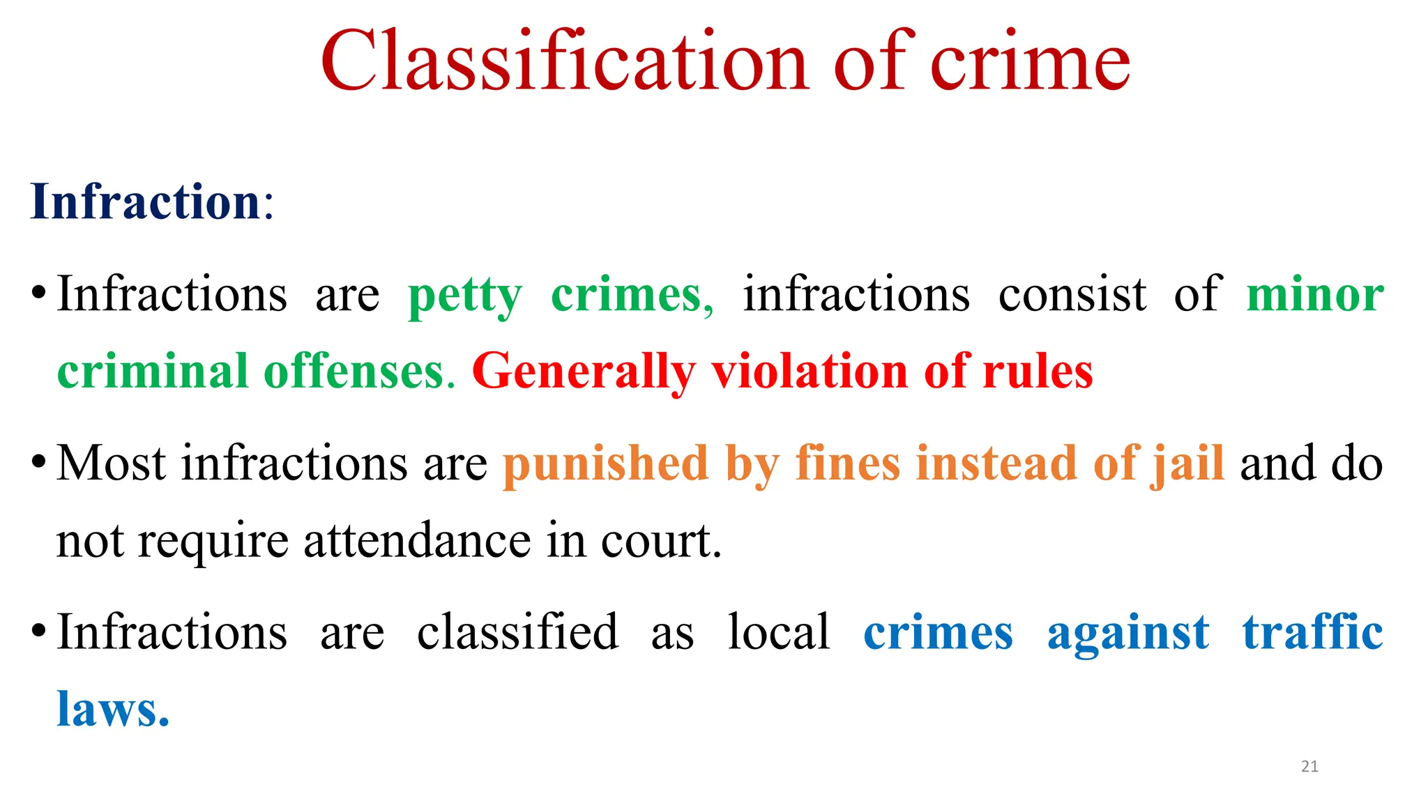 Lecture-1, Crime and Criminal, types of crime, classification of crime ...