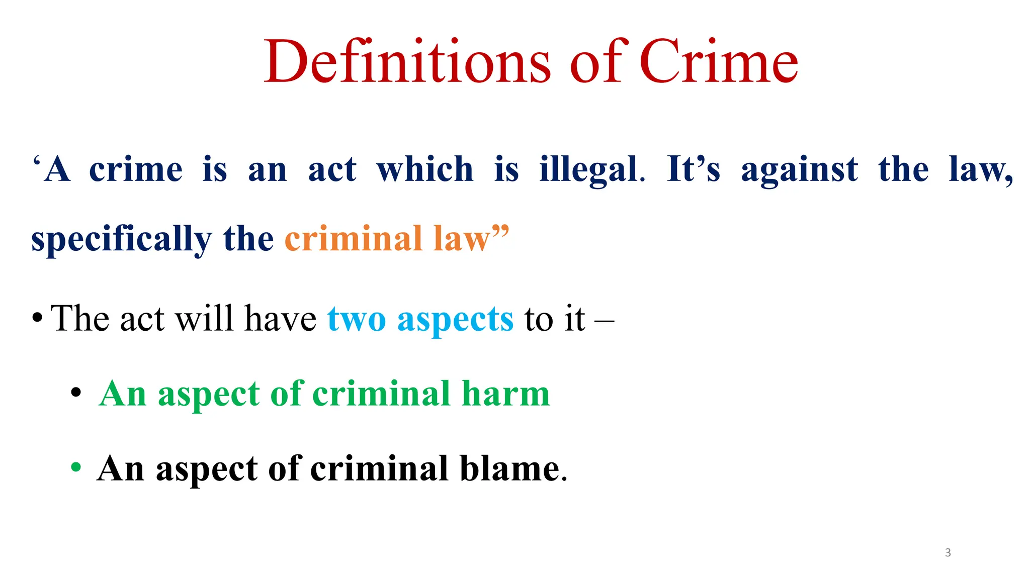 Lecture-1, Crime and Criminal, types of crime, classification of crime ...