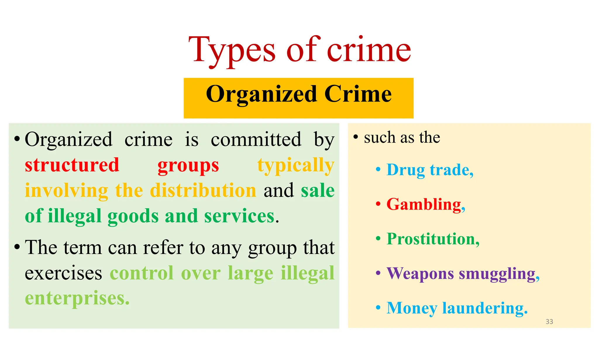 Lecture-1, Crime and Criminal, types of crime, classification of crime ...