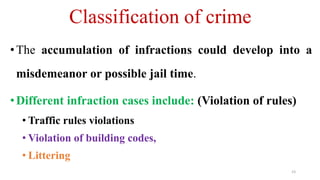 Lecture-1, Crime and Criminal, types of crime, classification of crime ...