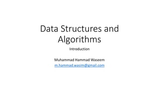 Data Structures - Lecture 1 [introduction] | PPT