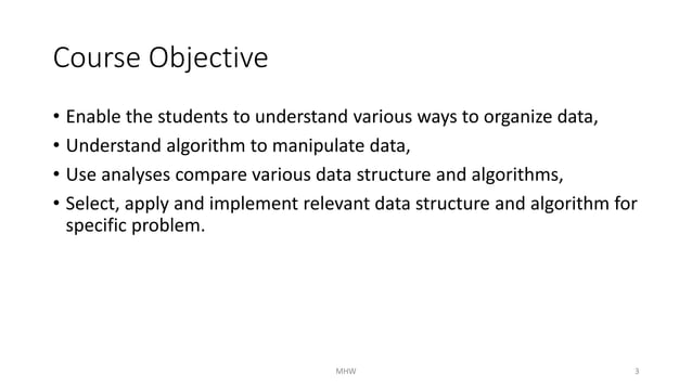 Data Structures - Lecture 1 [introduction] | PPT