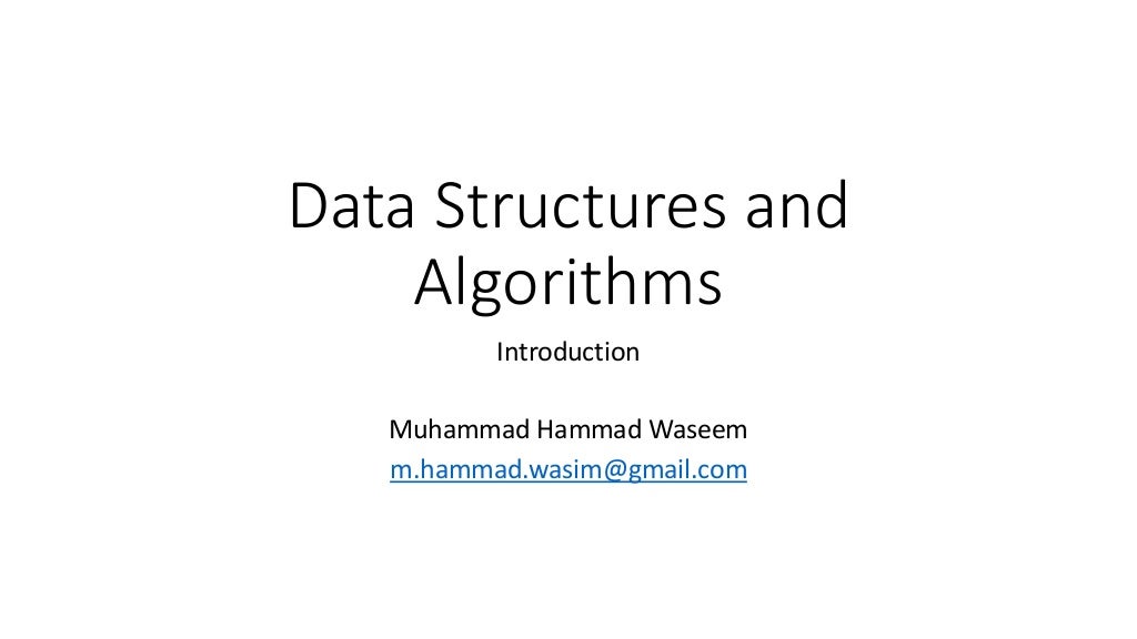 Data Structures Lecture 1 [introduction]