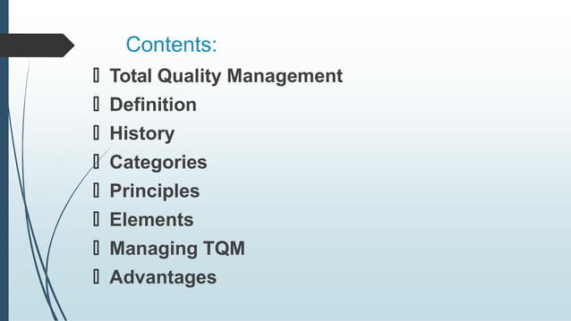 Introduction to Total Quality Management | PPT