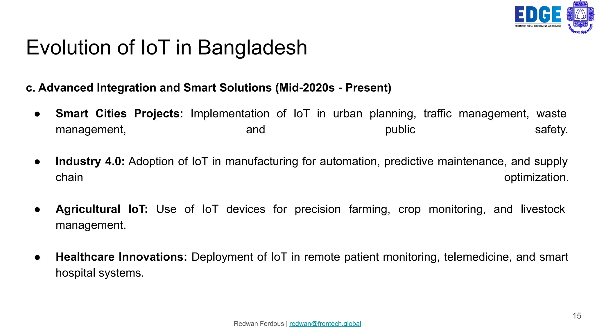 Lecture-1_IoT and Robotics skill Development Program_2024_EDGE_Jahangirnagar University | PPT