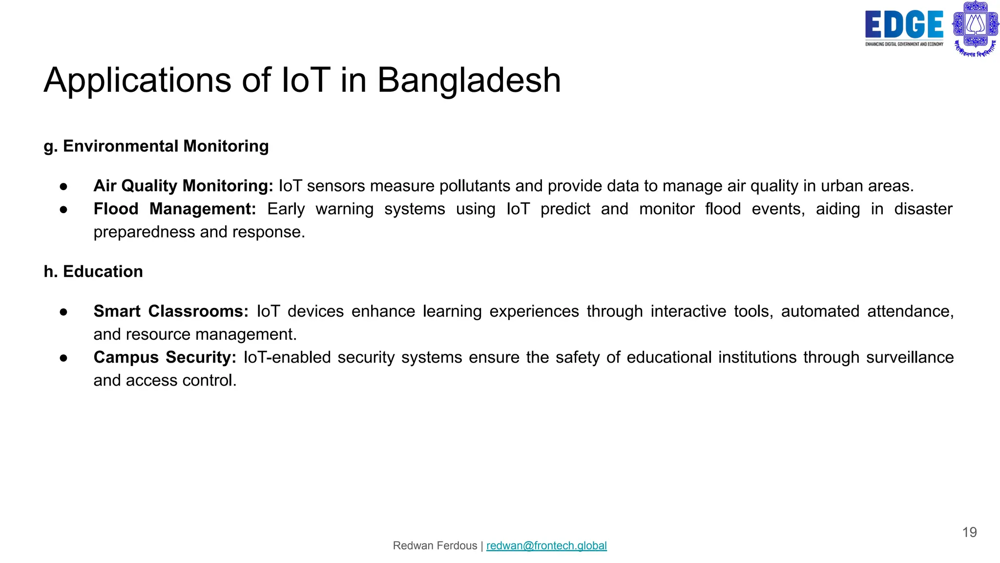 Lecture-1_IoT and Robotics skill Development Program_2024_EDGE_Jahangirnagar University | PPT