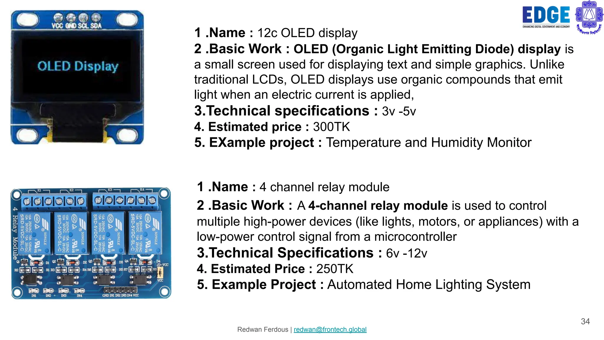 Lecture-1_IoT and Robotics skill Development Program_2024_EDGE_Jahangirnagar University | PPT