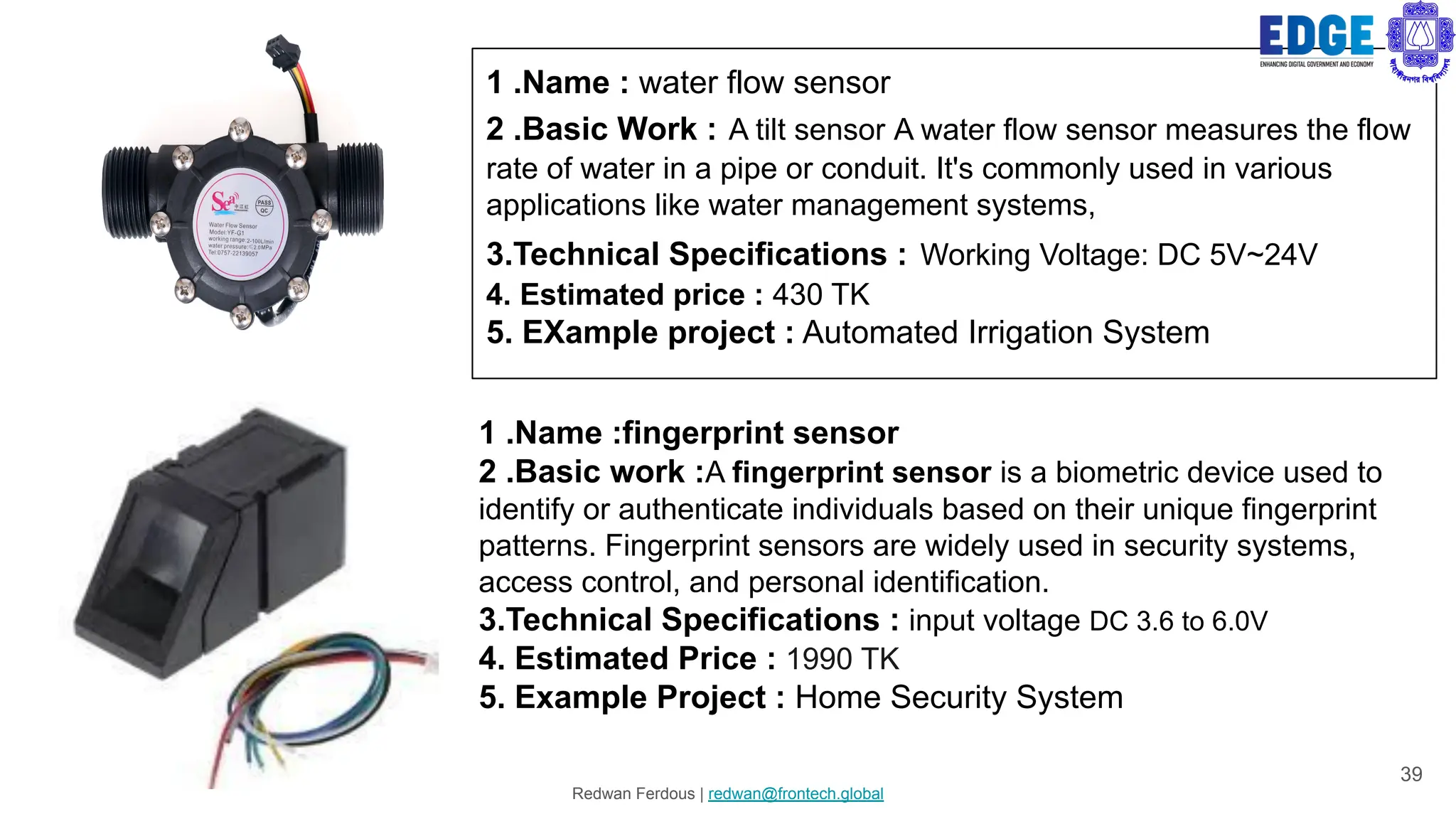 Lecture-1_IoT and Robotics skill Development Program_2024_EDGE_Jahangirnagar University | PPT
