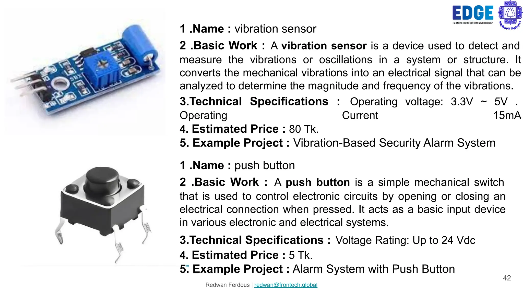 Lecture-1_IoT and Robotics skill Development Program_2024_EDGE_Jahangirnagar University | PPT