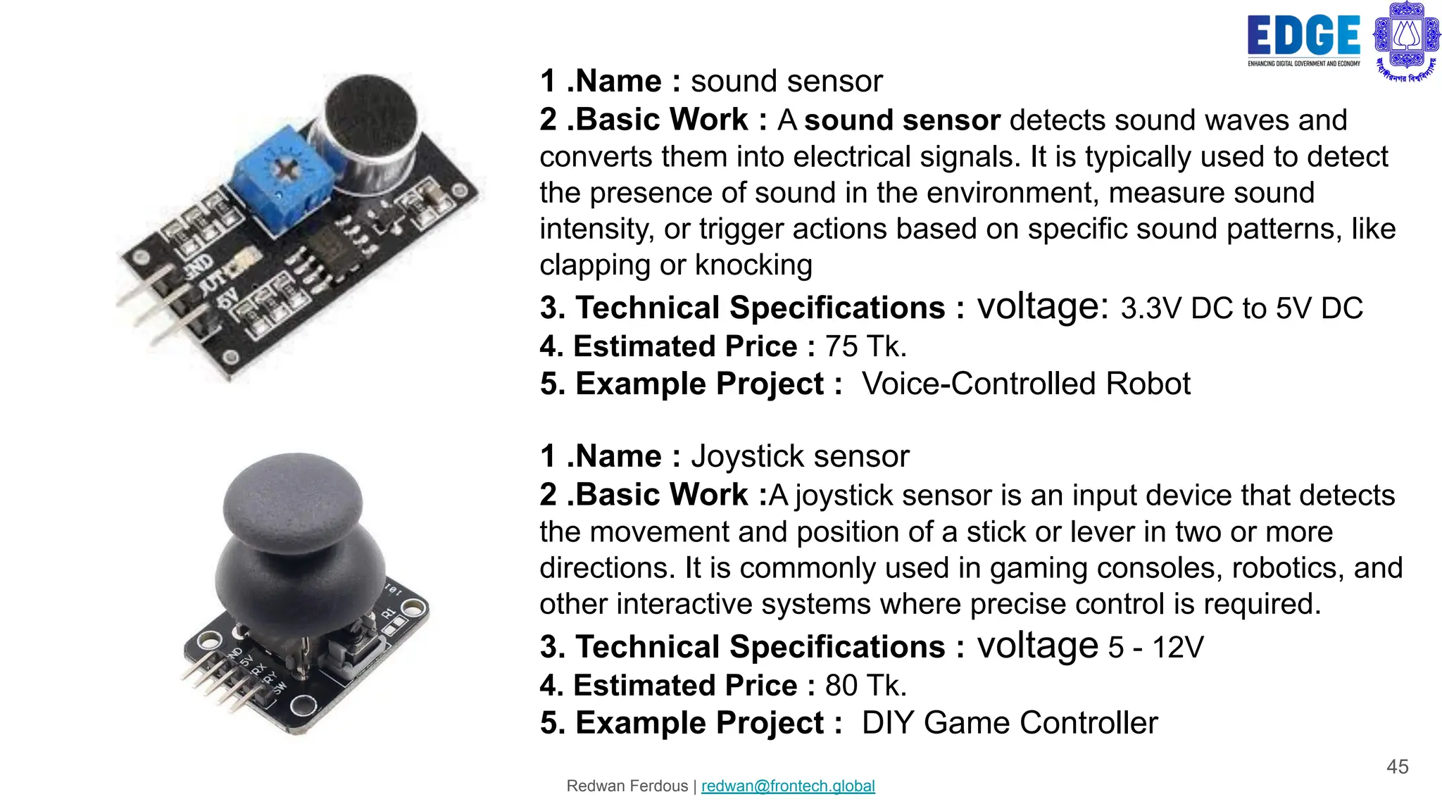 Lecture-1_IoT and Robotics skill Development Program_2024_EDGE_Jahangirnagar University | PPT