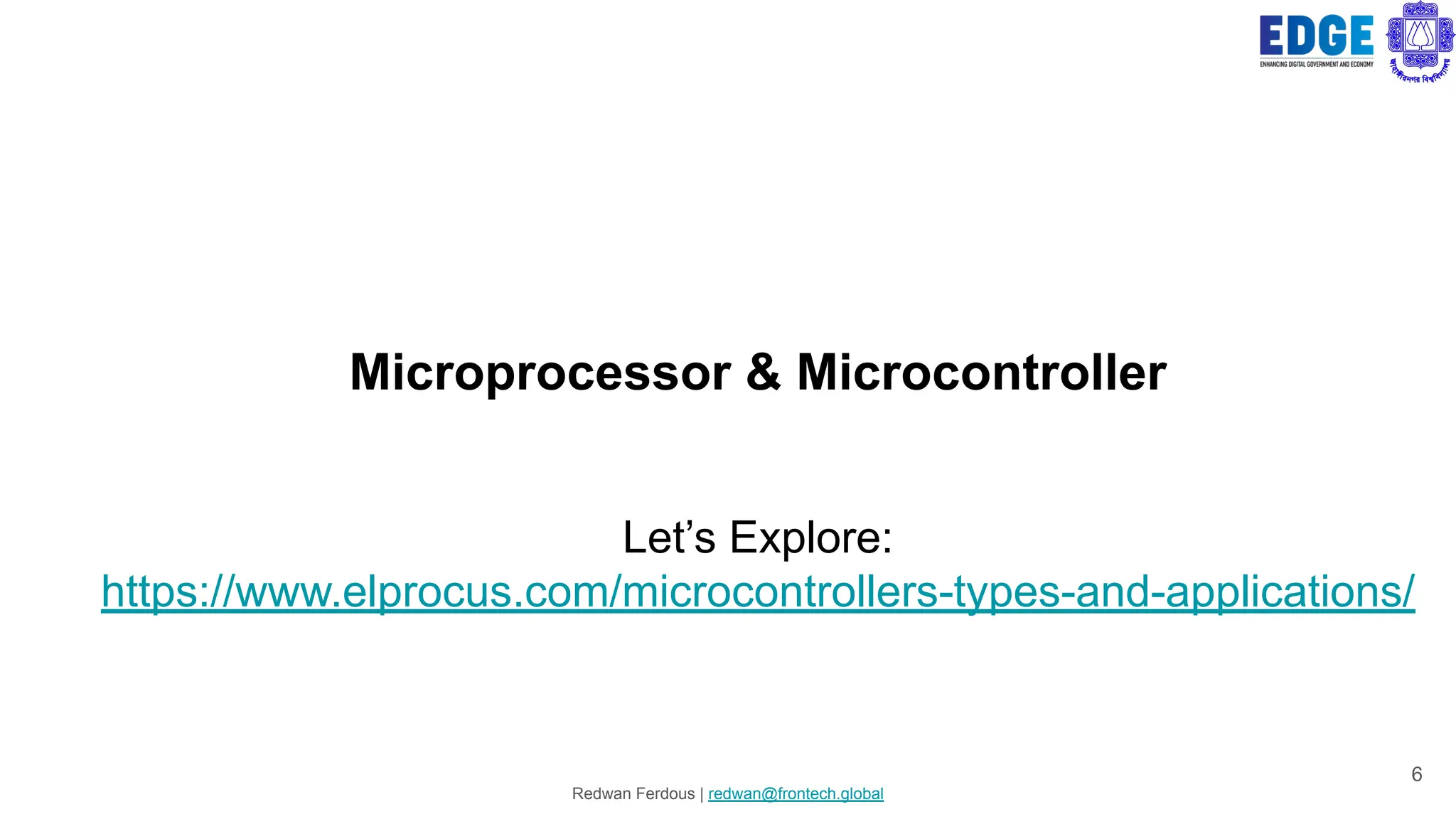 Lecture-1_IoT and Robotics skill Development Program_2024_EDGE_Jahangirnagar University | PPT