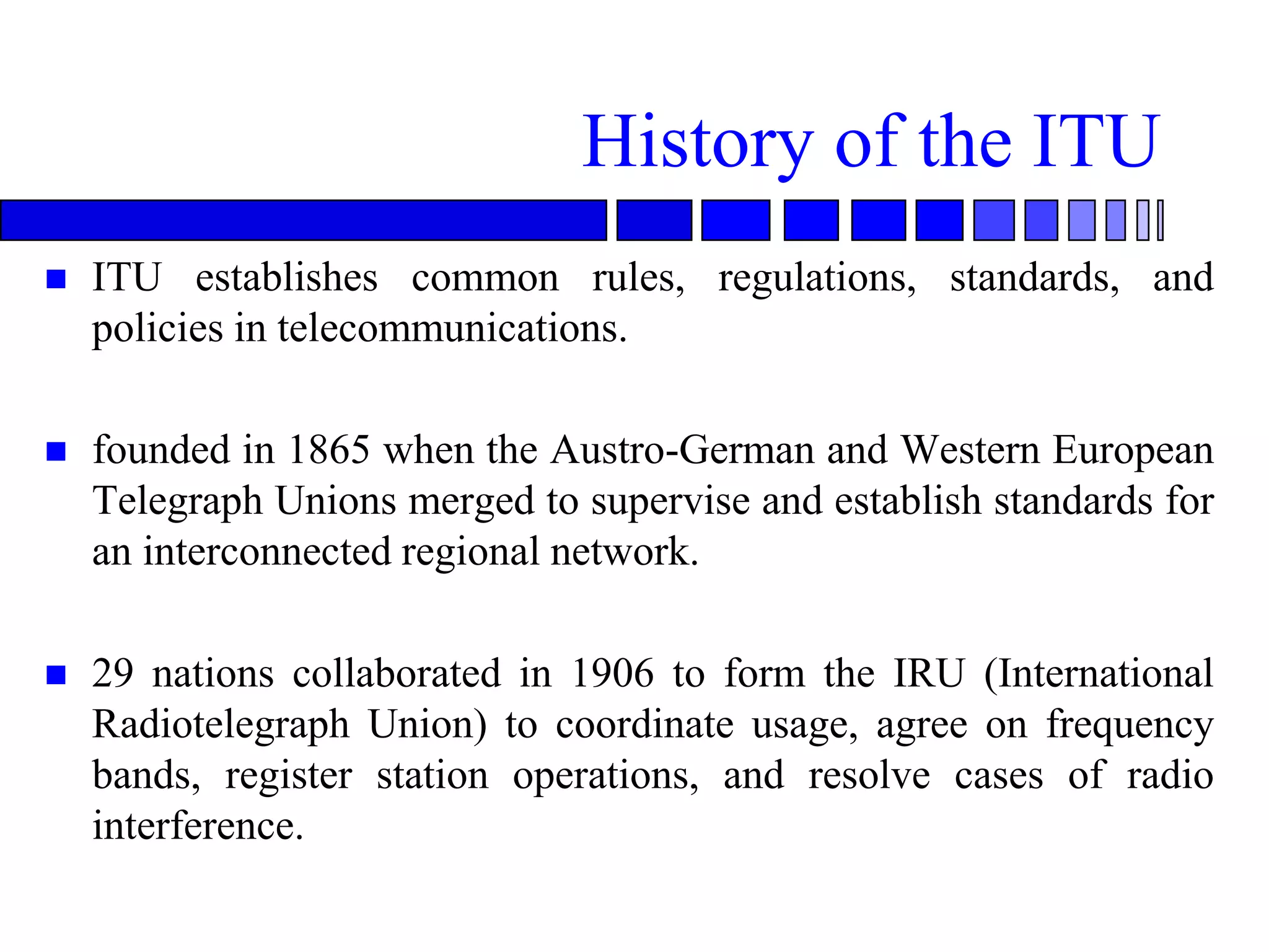 International Telecommunication Union (ITU) | PPT