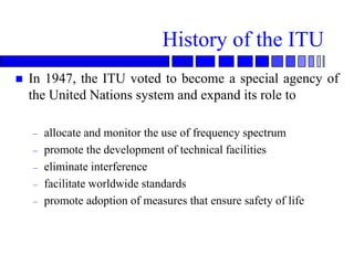 International Telecommunication Union (ITU) | PPT