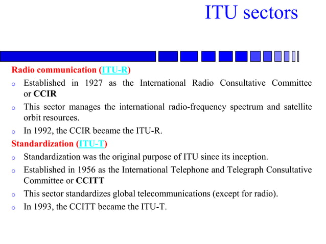 International Telecommunication Union (ITU) | PPT