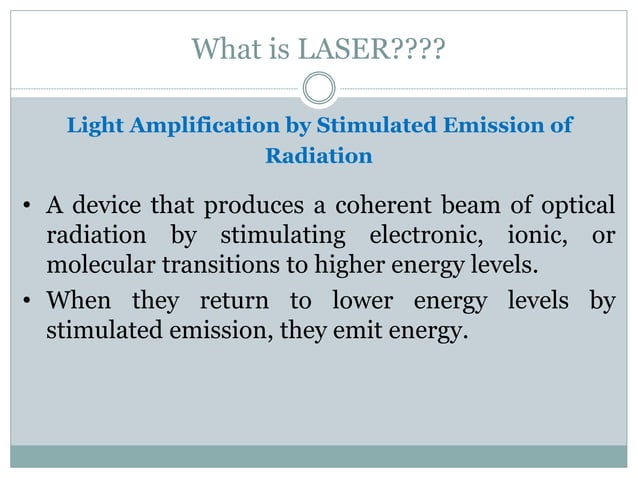 essential Lecture Lasers physics basics | PPT