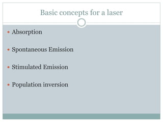 essential Lecture Lasers physics basics | PPT