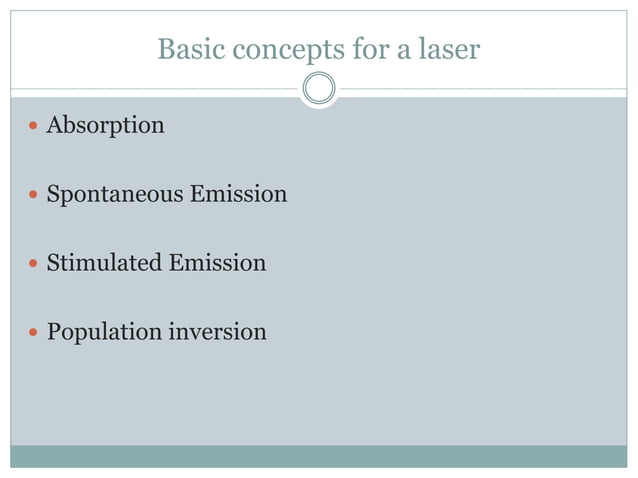 essential Lecture Lasers physics basics | PPT