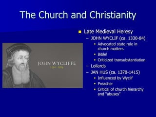 Lecture-1; Late Middle Ages | PPT