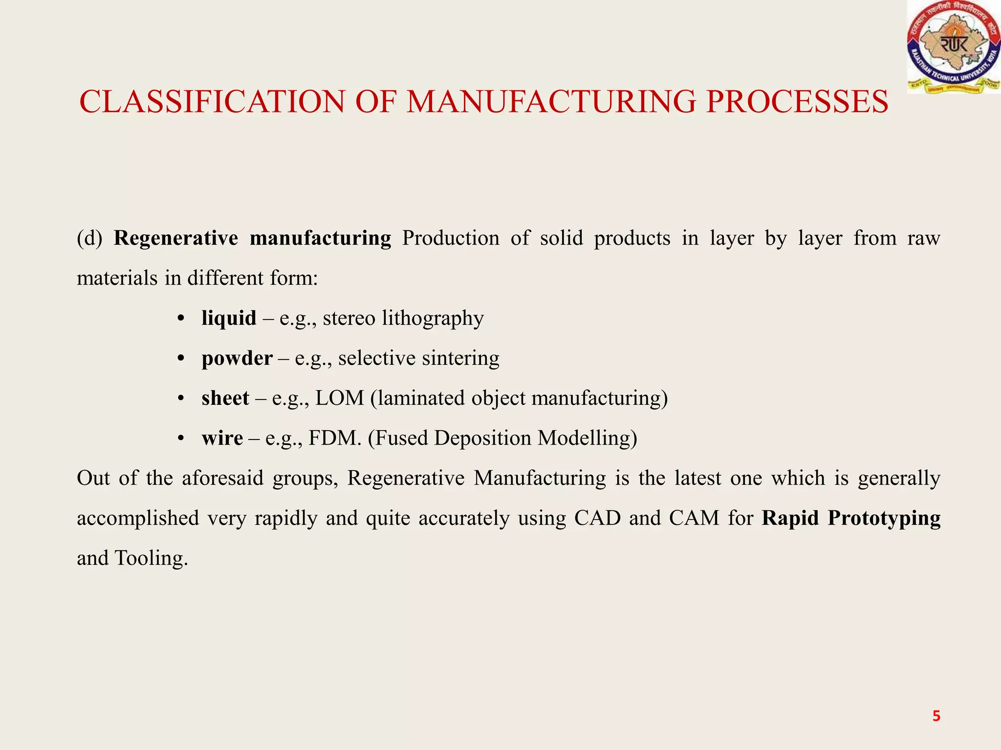 Lecture 1 manufacturing processes | PDF