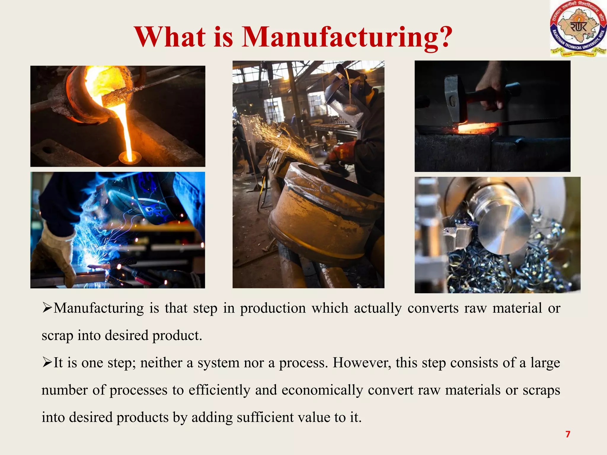 Lecture 1 manufacturing processes | PDF
